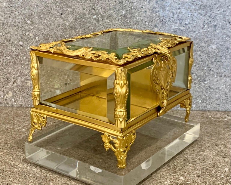 Large Napoleon III Ormolu Mounted Glass Casket / Box French For Sale at ...