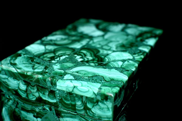 Large Natural Malachite Box, 3 lb, Full Slab Gem Stone Jewelry Box at ...