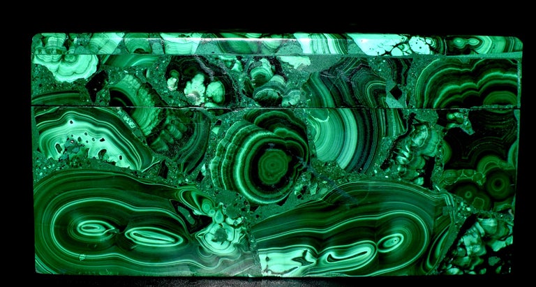 Large Natural Malachite Box, 3 lb, Full Slab Gem Stone Jewelry Box at ...