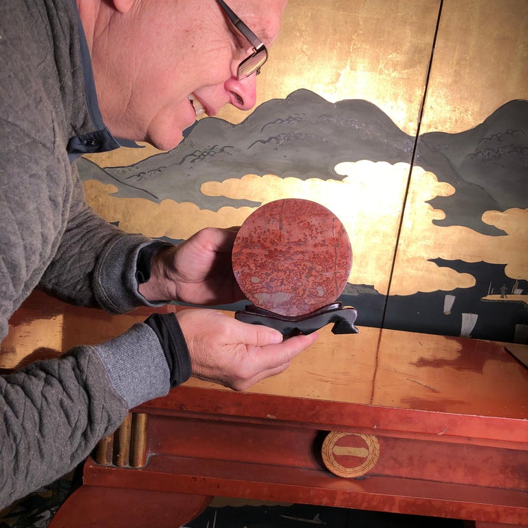 Large Natural Red Viewing Stone, Collector's Delight, Fine Gift at 1stDibs