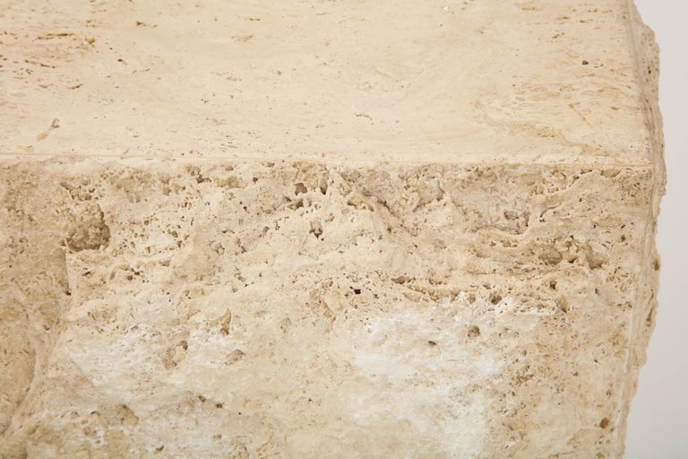 Large Natural Travertine Pedestal at 1stDibs