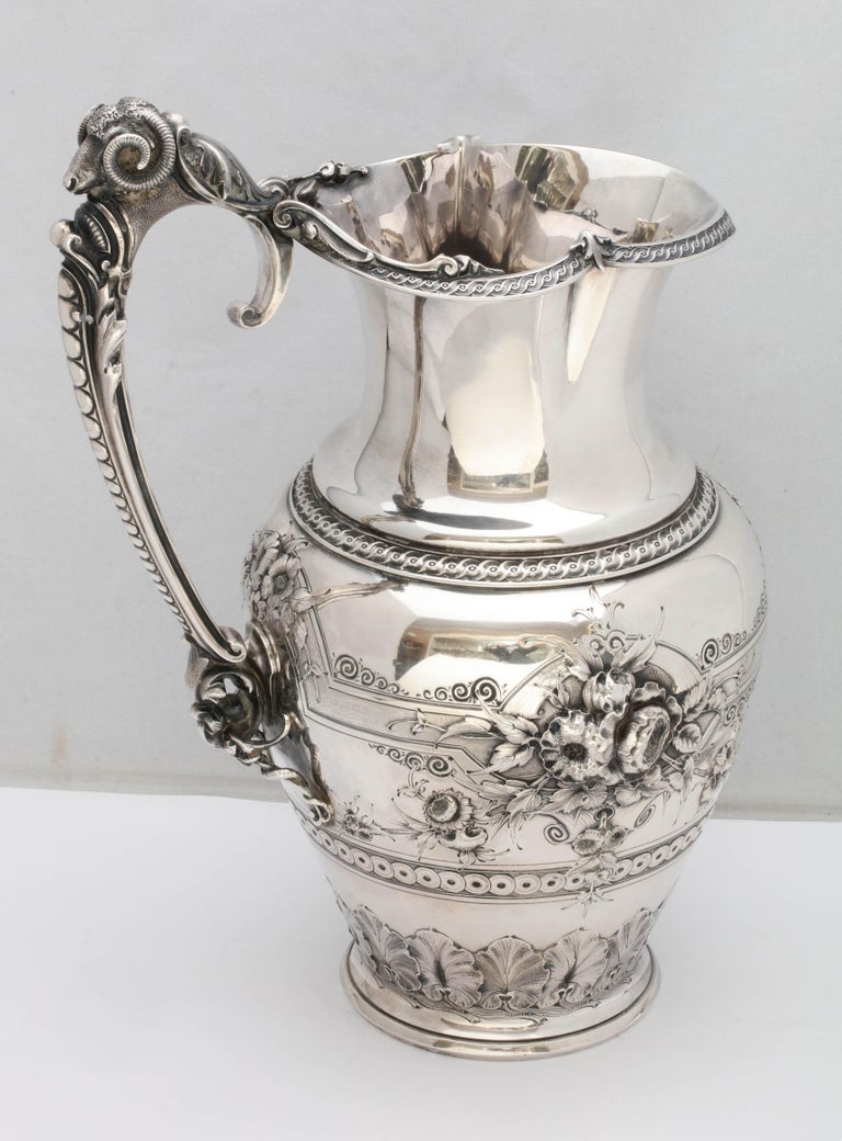 Large Neoclassical Coin Silver Pitcher by Gorham For Sale at 1stDibs