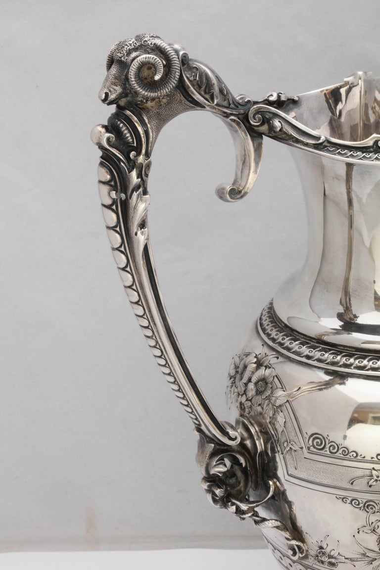 Large Neoclassical Coin Silver Pitcher by Gorham For Sale at 1stDibs