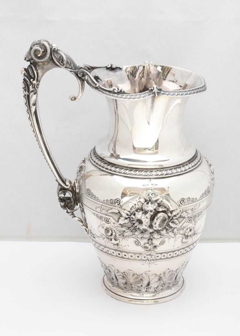 Large Neoclassical Coin Silver Pitcher by Gorham For Sale at 1stDibs