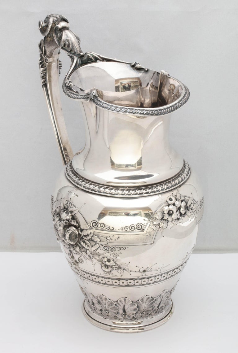 Large Neoclassical Coin Silver Pitcher by Gorham For Sale at 1stDibs