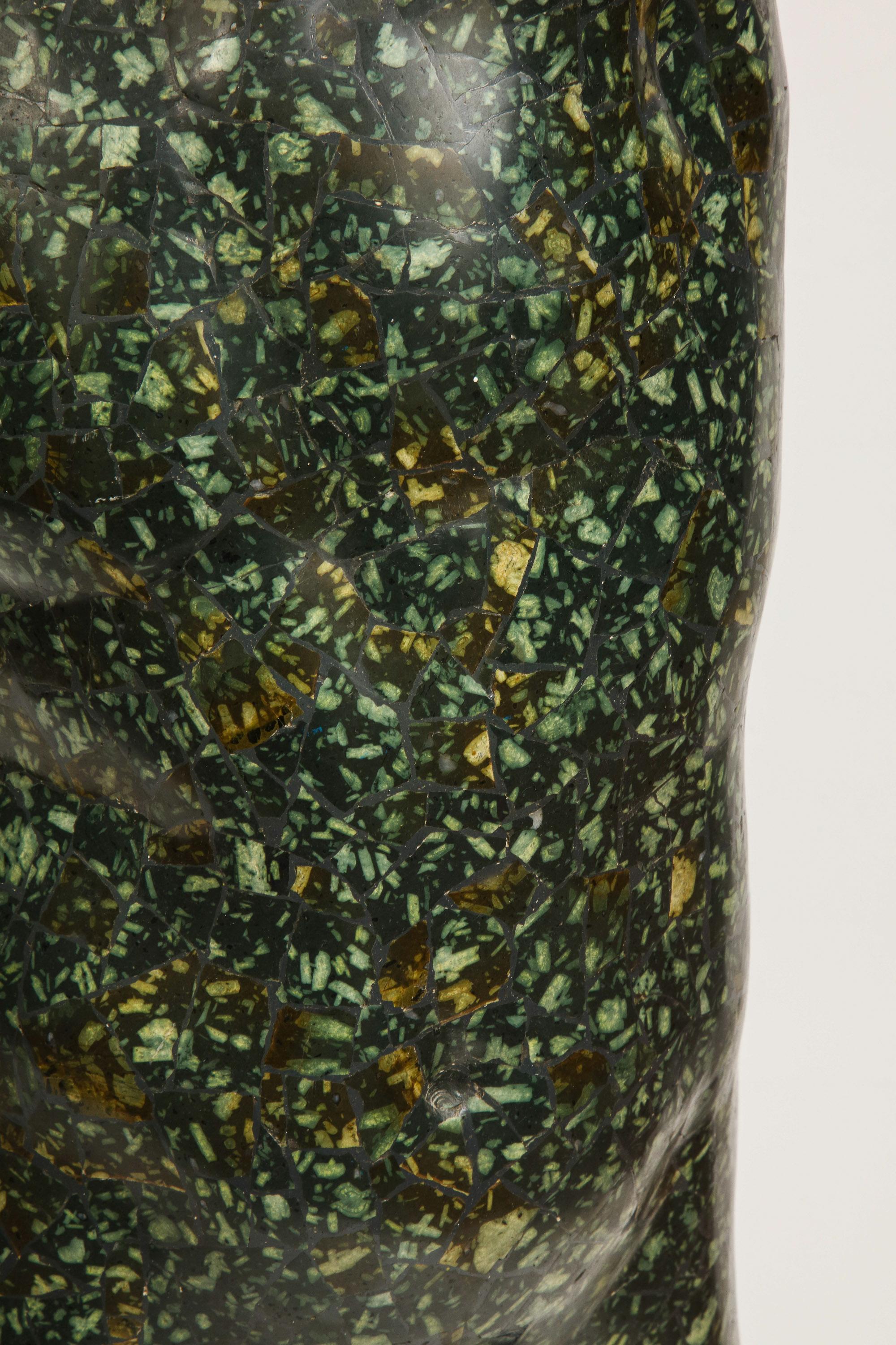 Large Neoclassical Italian Green Porphyry Veneered Male Torso, After ...