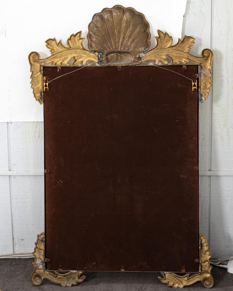 Large Neoclassical Style Solid Brass Scallop Shell Mirror at 1stDibs ...