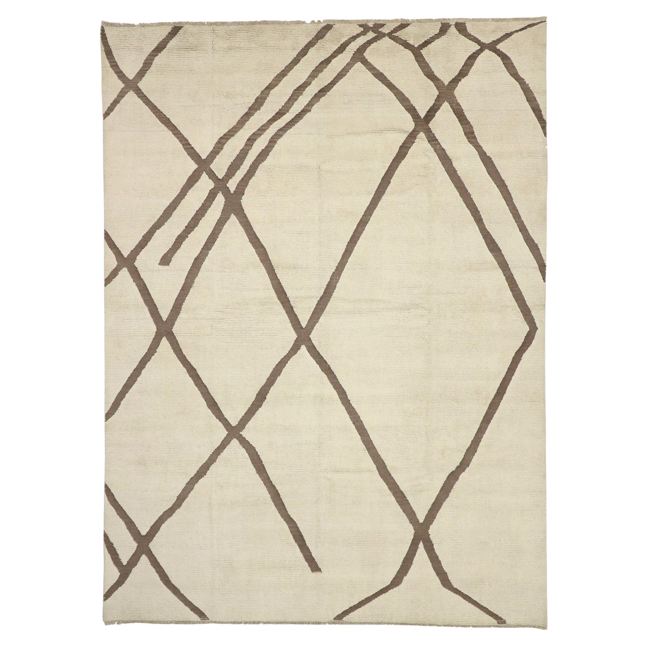 Neutral Striped Area Rug, Sublime Simplicity Meets Wabi-Sabi For Sale ...