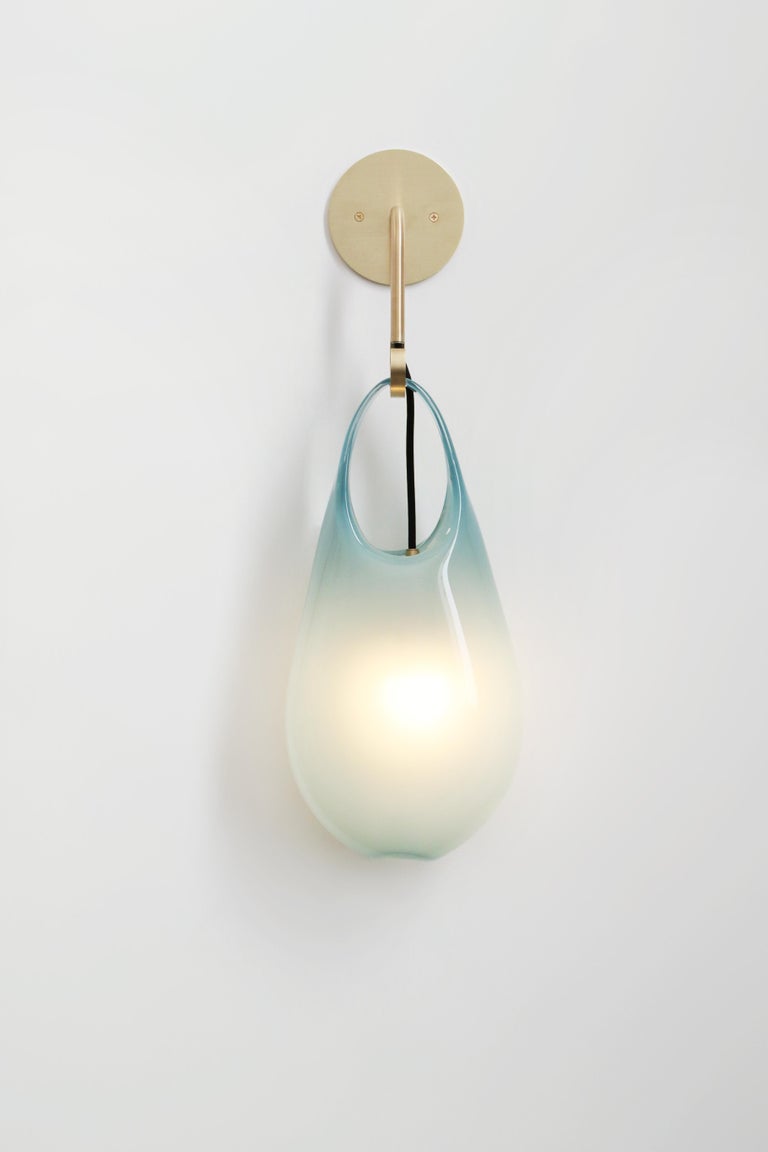 Large New Blue Hold Wall Lamp by SkLO For Sale at 1stDibs
