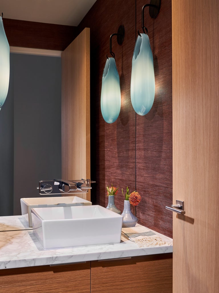 Large New Blue Hold Wall Lamp by SkLO For Sale at 1stDibs