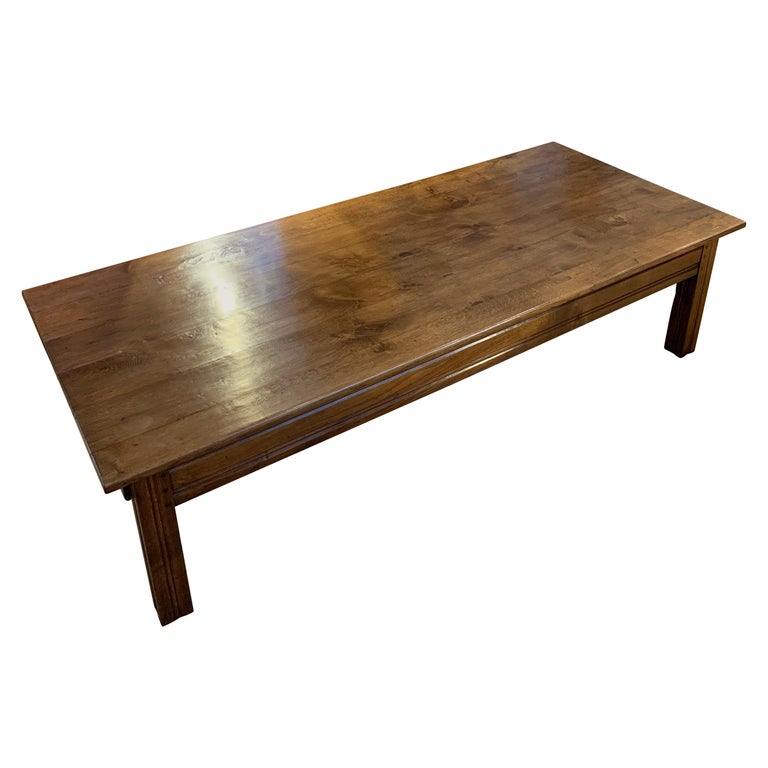 Large Oak Coffee Table For Sale at 1stDibs