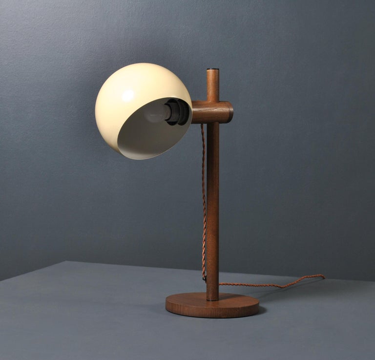 Large Oak Desk Lamp at 1stDibs