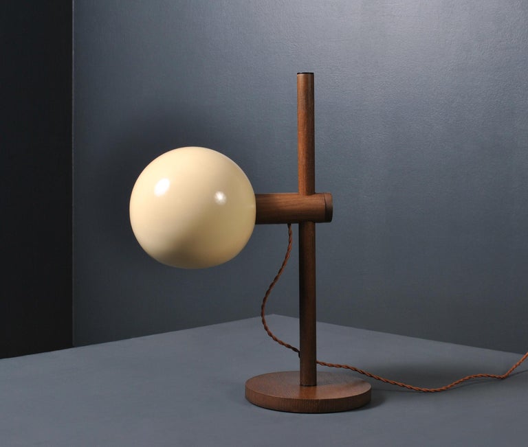 Large Oak Desk Lamp at 1stDibs