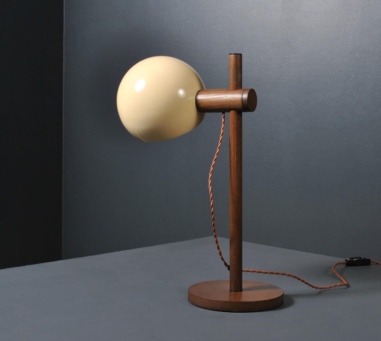 Large Oak Desk Lamp at 1stDibs
