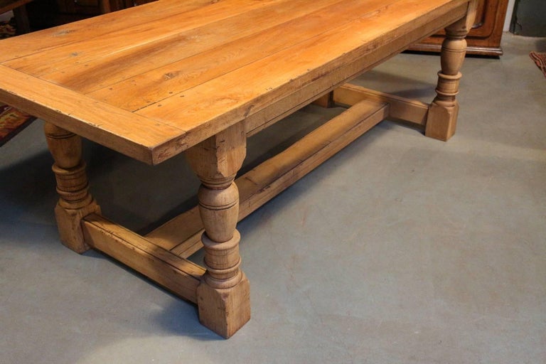 Large Oak Dining Table at 1stDibs