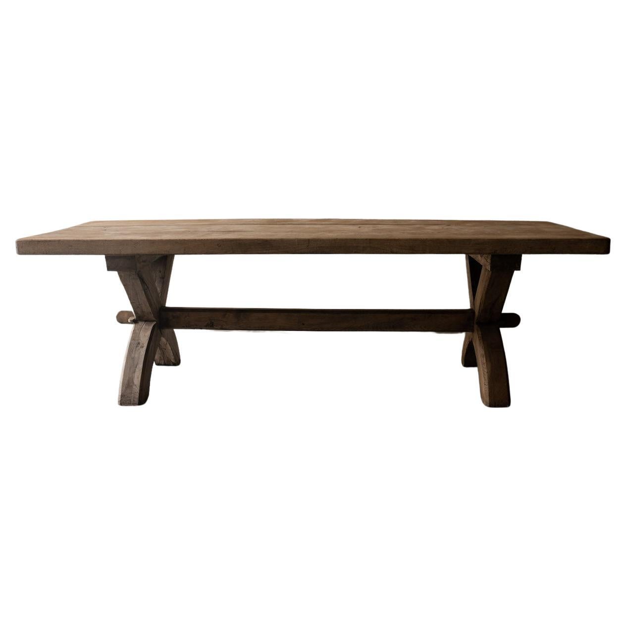 Large Oak Library Table From France, Circa 1950 at 1stDibs