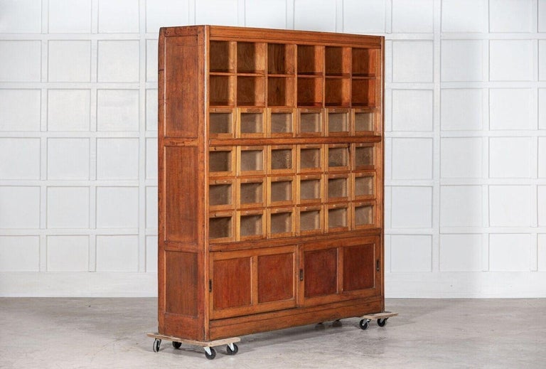 Large Oak Haberdashery Cabinet For Sale at 1stDibs
