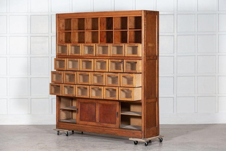 Large Oak Haberdashery Cabinet For Sale at 1stDibs