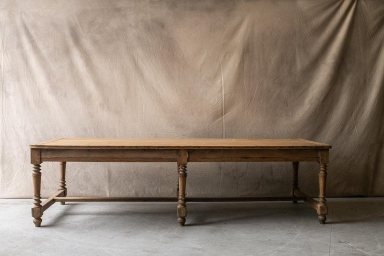Large Oak Library Table From France, Circa 1950 at 1stDibs