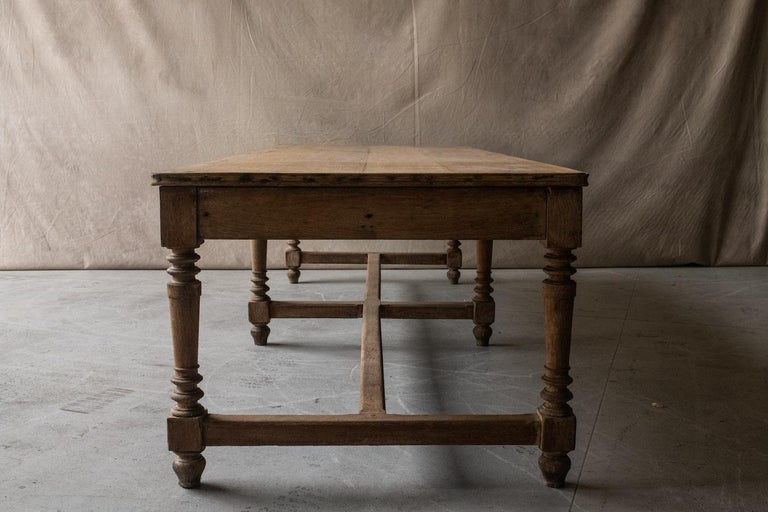 Large Oak Library Table From France, Circa 1950 at 1stDibs