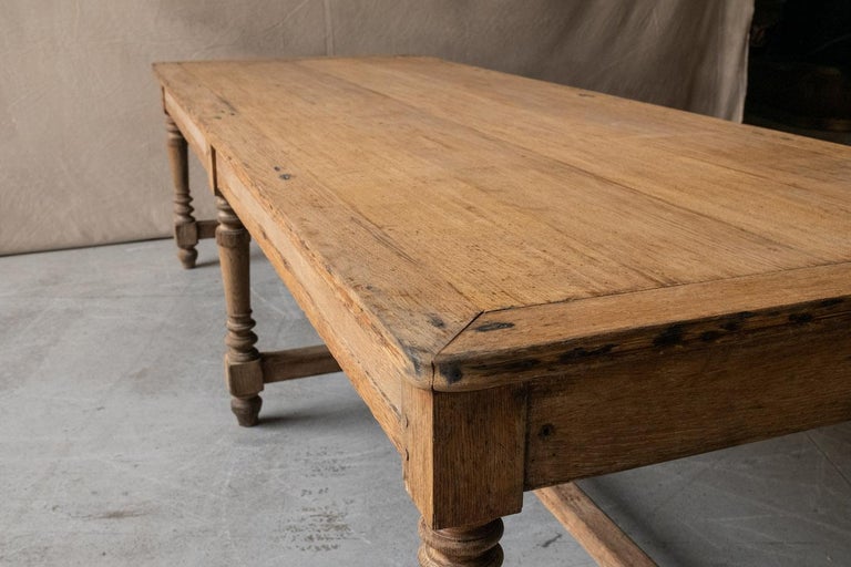 Large Oak Library Table From France, Circa 1950 at 1stDibs
