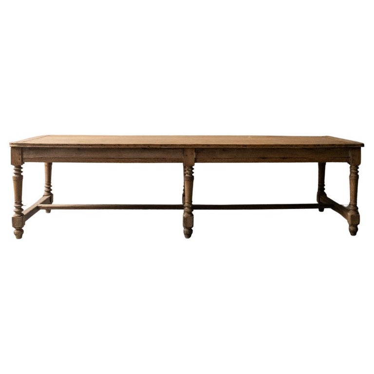 Large Oak Library Table From France, Circa 1950 at 1stDibs