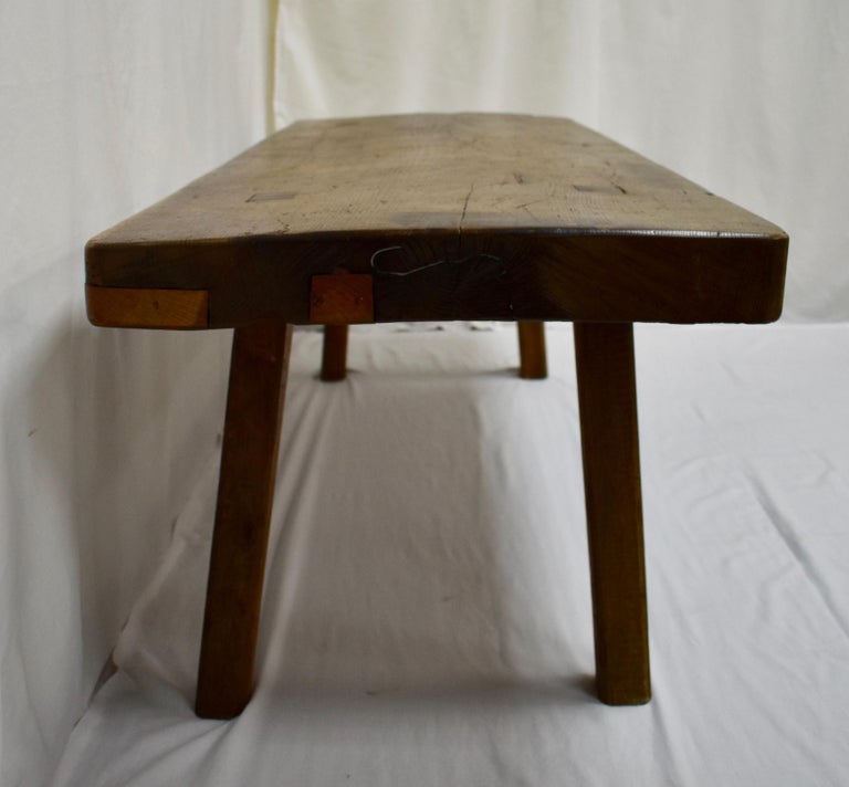 Large Oak Pig Bench Coffee Table at 1stDibs