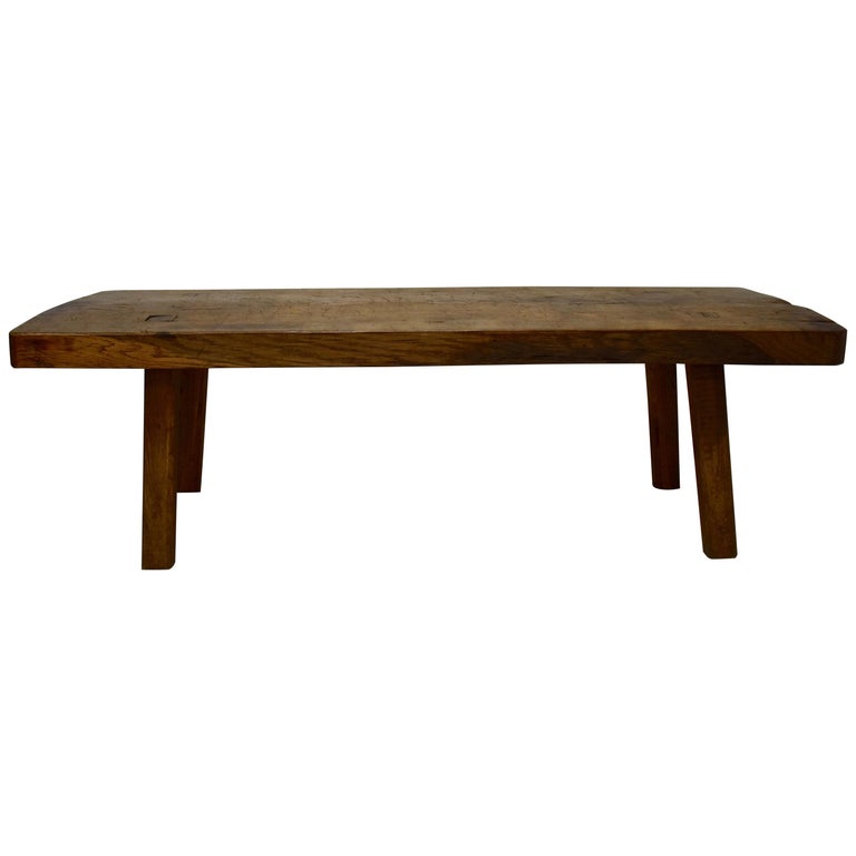 Large Oak Pig Bench Coffee Table at 1stDibs