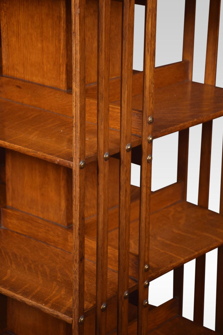 Large Oak Revolving Bookcase at 1stDibs