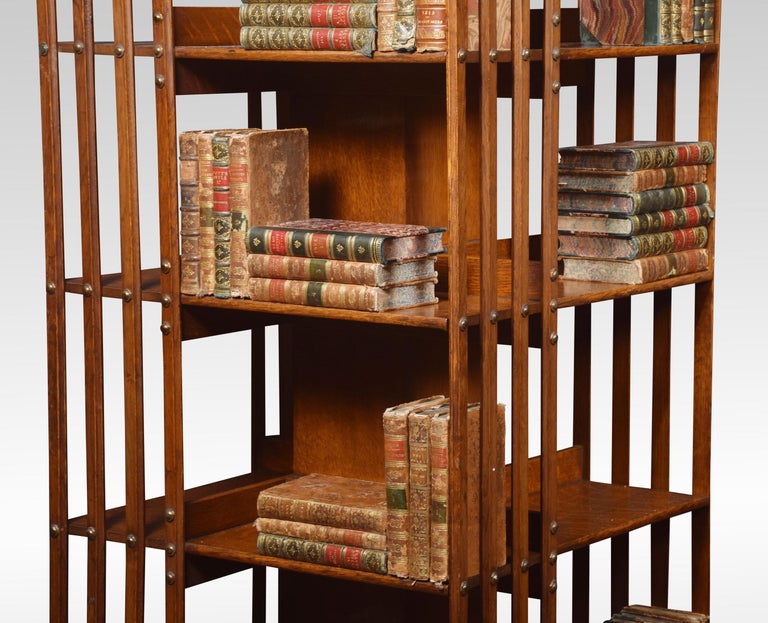 Large Oak Revolving Bookcase at 1stDibs