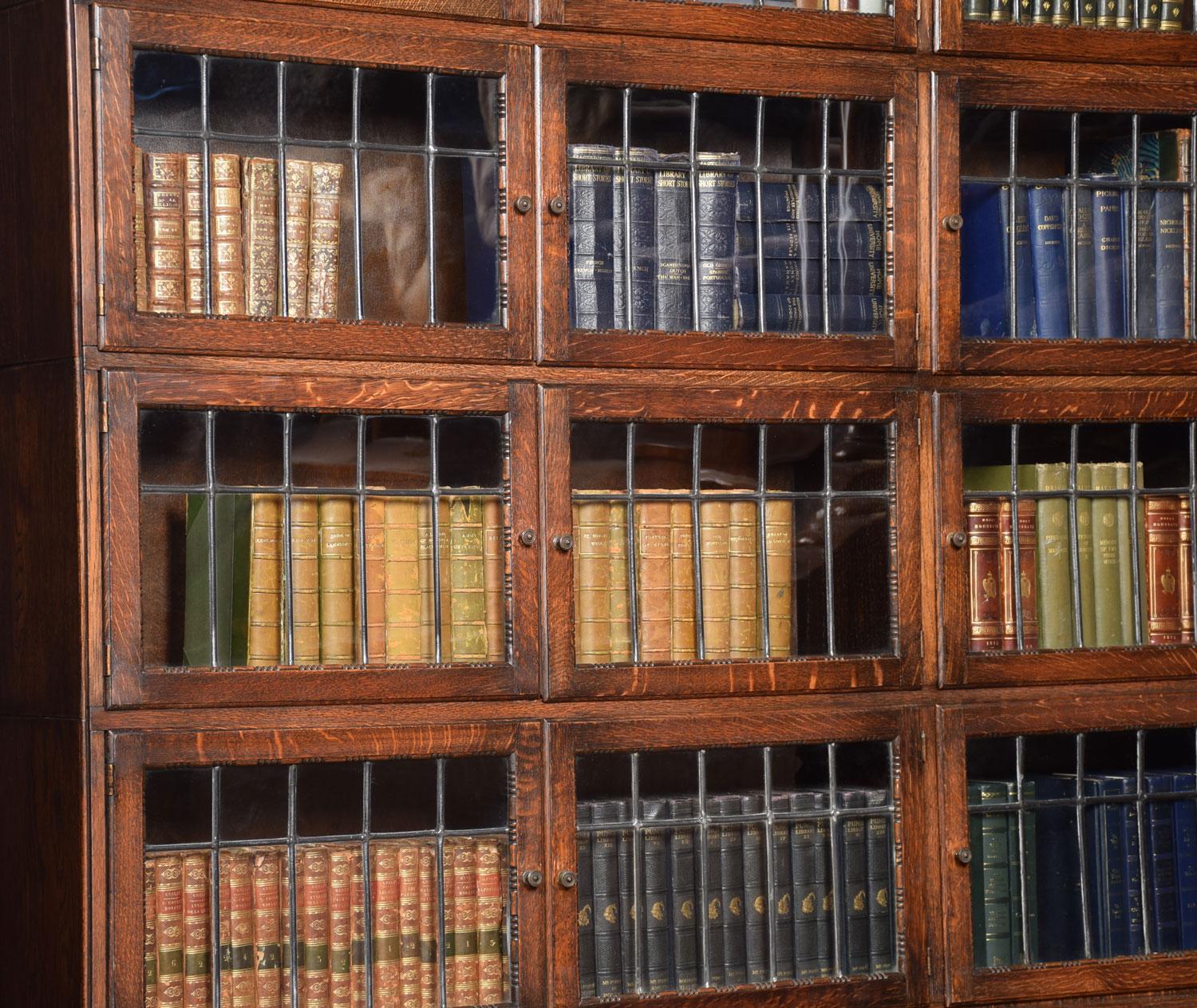 Large Oak Sectional Bookcase at 1stDibs