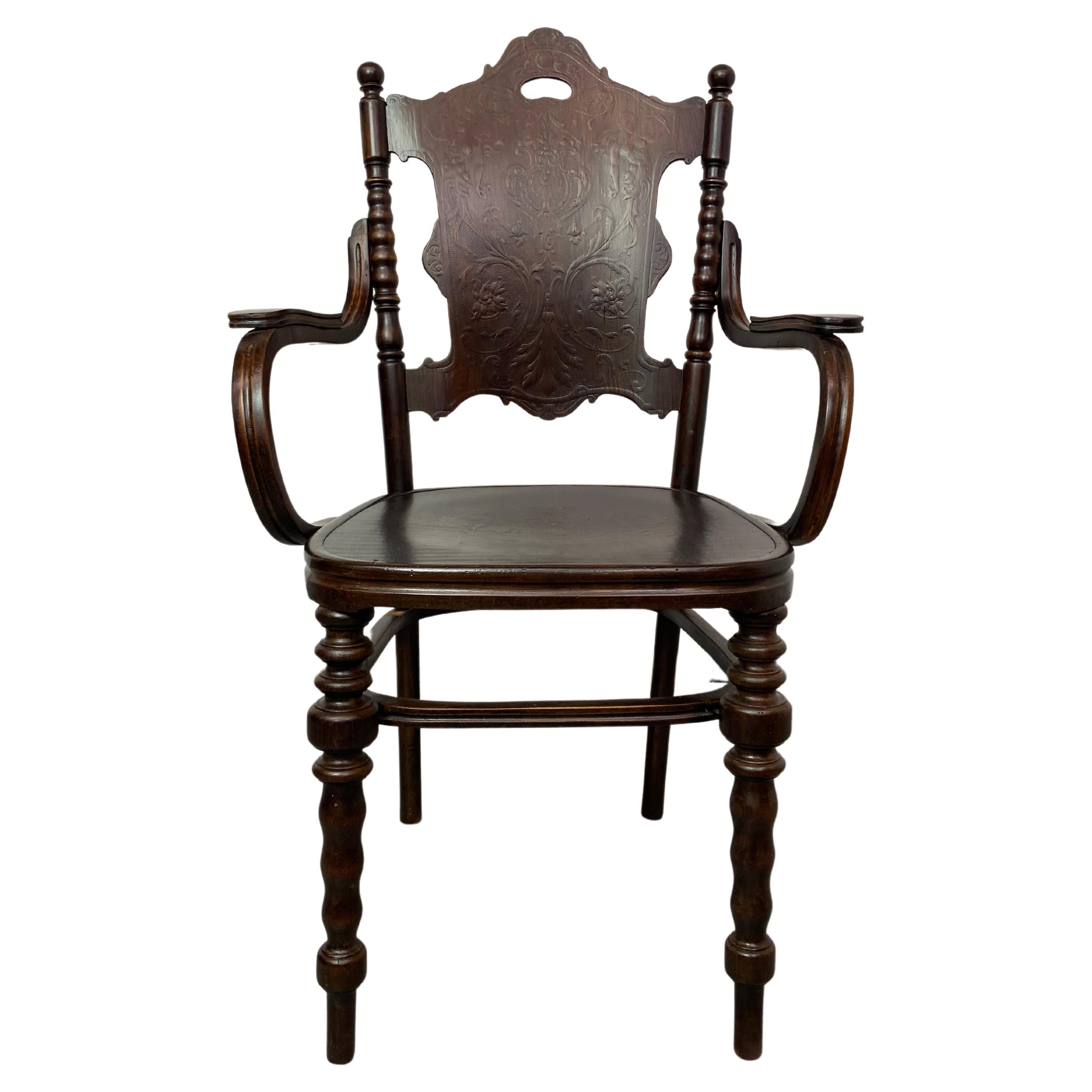 1920s Beech Bentwood Desk Chair by Jacub and Josef Kohn, Austria For ...