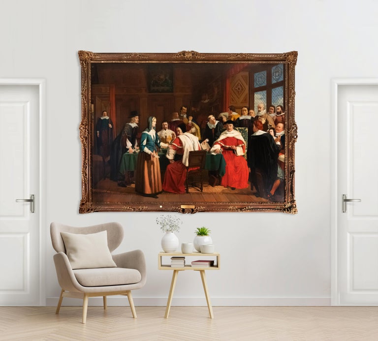 Large Oil on Canvas by Thomas George Duvall - 'The Appeal' For Sale at ...