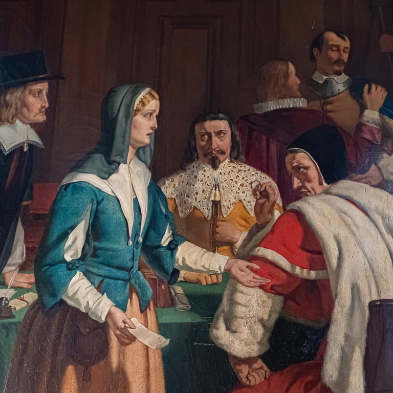Large Oil on Canvas by Thomas George Duvall - 'The Appeal' For Sale at ...
