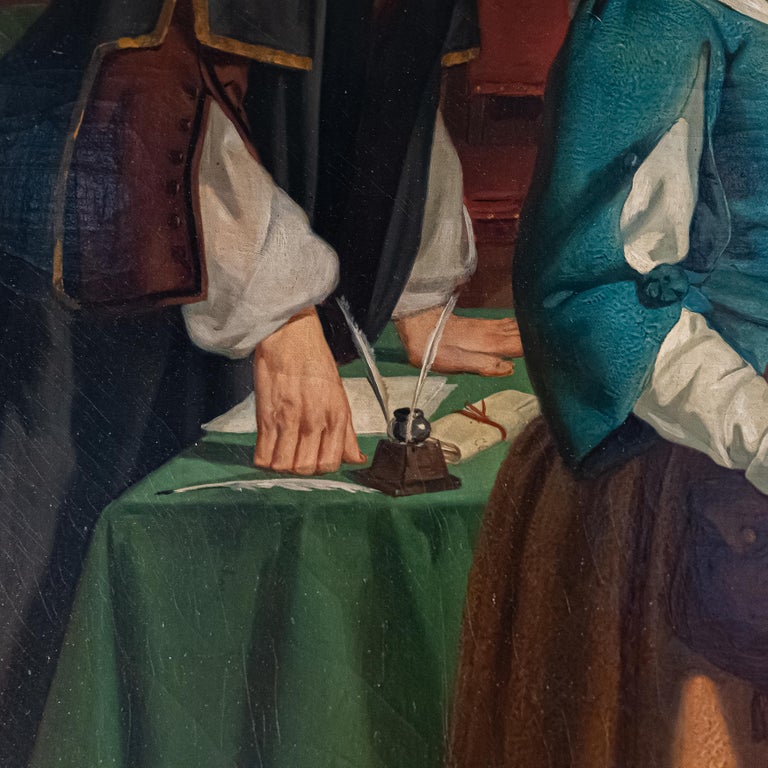 Large Oil on Canvas by Thomas George Duvall - 'The Appeal' For Sale at ...