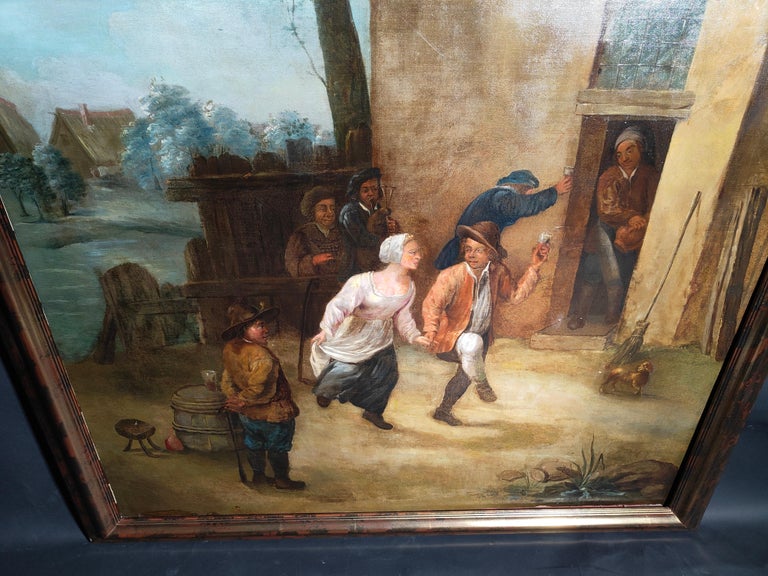 Large Oil On Canvas, Flemish School, XVIIth Century For Sale at 1stDibs