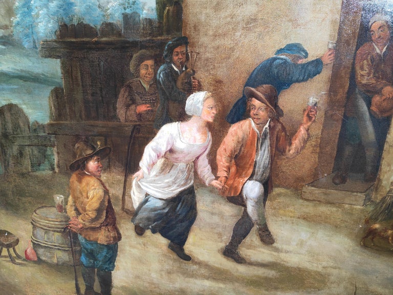 Large Oil On Canvas, Flemish School, XVIIth Century For Sale at 1stDibs