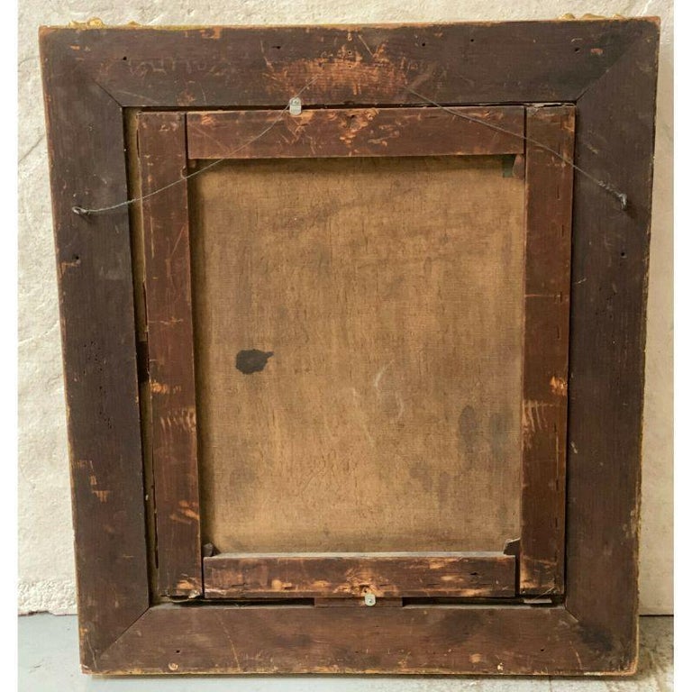 Large Oil on Canvas Portrait Painting of a Monk, Gilt Wood Frame, 19th ...