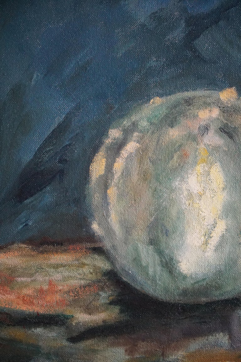 Large Oil Painting by Danish Artist Jytte Hansen, Abstract Landscape ...