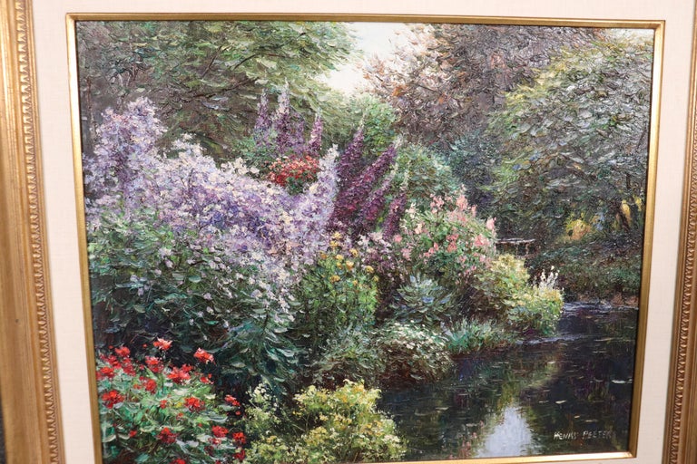 Large Oil Painting of Flowers by Chinese Artist Henry Peeters 'Hing Biu ...