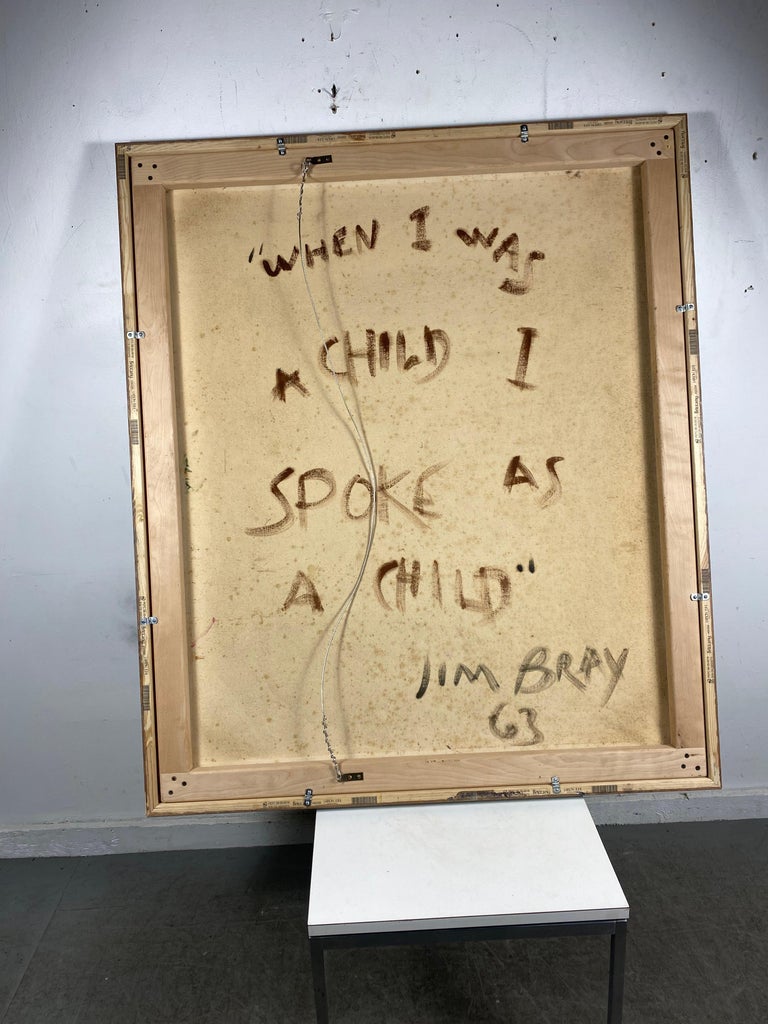 Large Oil Painting on Canvas, Modernist Abstract, by Jim Bray, circa ...