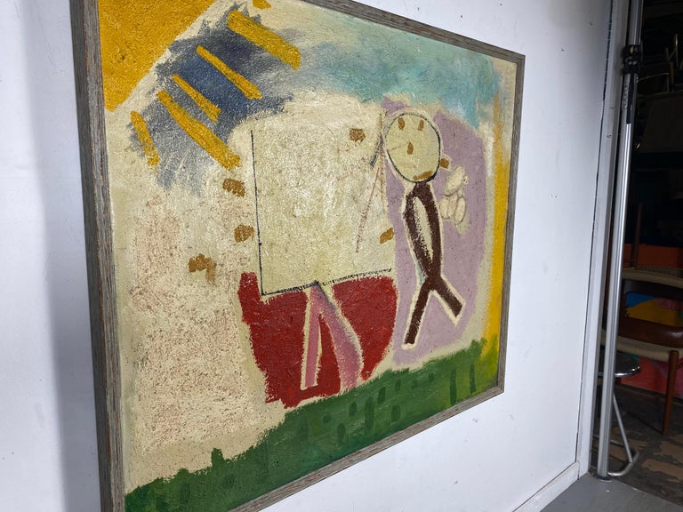 Large Oil Painting on Canvas, Modernist Abstract, by Jim Bray, circa ...