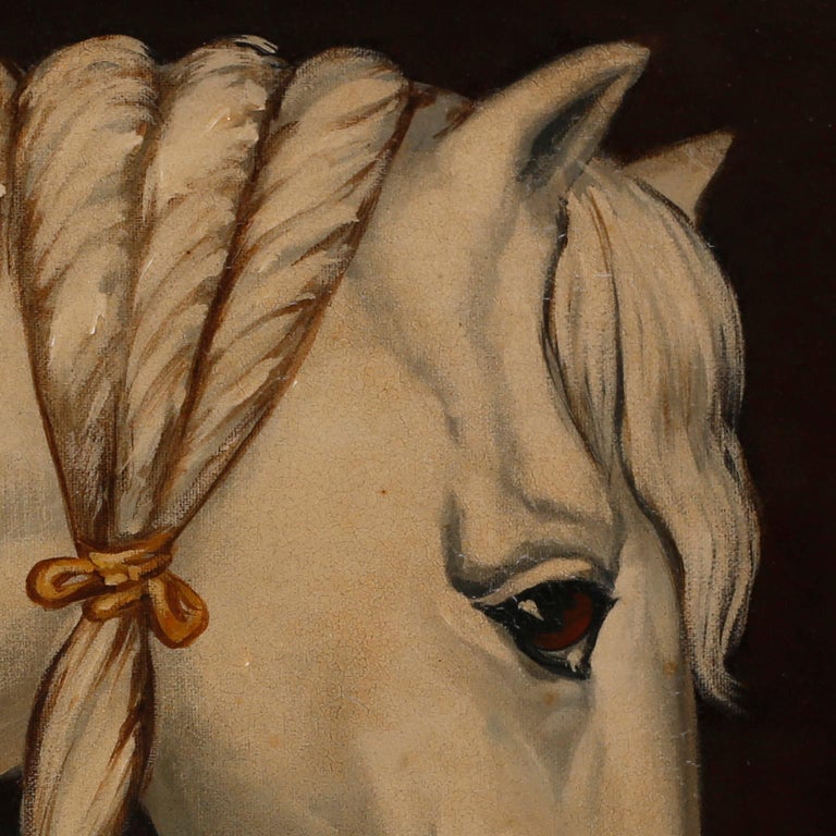 Large Oil Painting on Canvas of a Show Horse by Reginald Baxter at 1stDibs