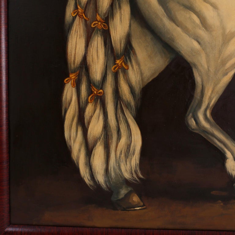 Large Oil Painting on Canvas of a Show Horse by Reginald Baxter at 1stDibs