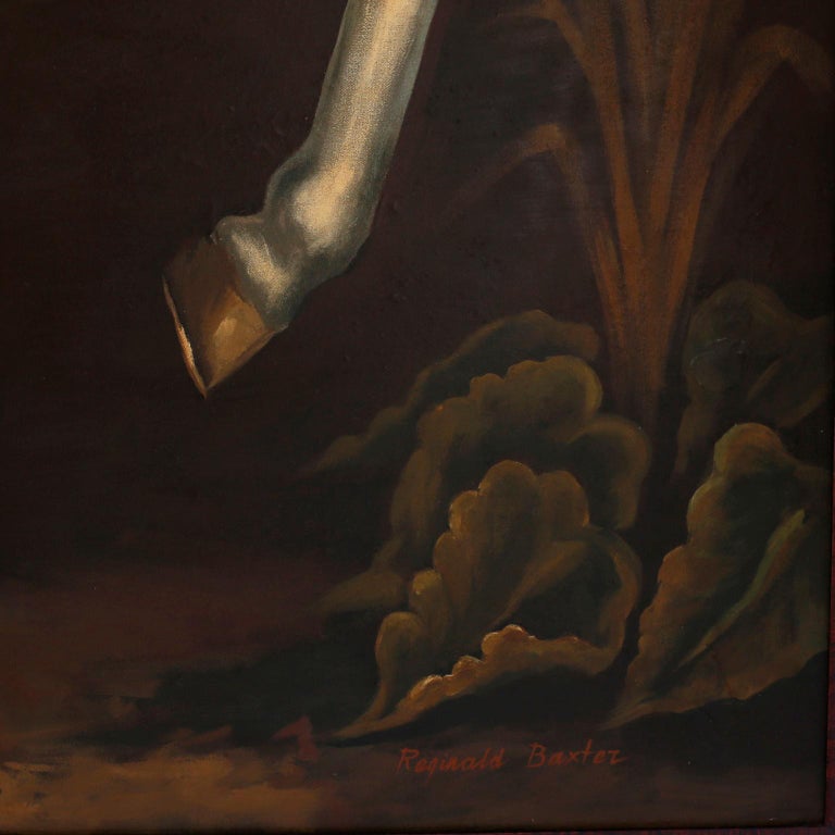 Large Oil Painting on Canvas of a Show Horse by Reginald Baxter at 1stDibs