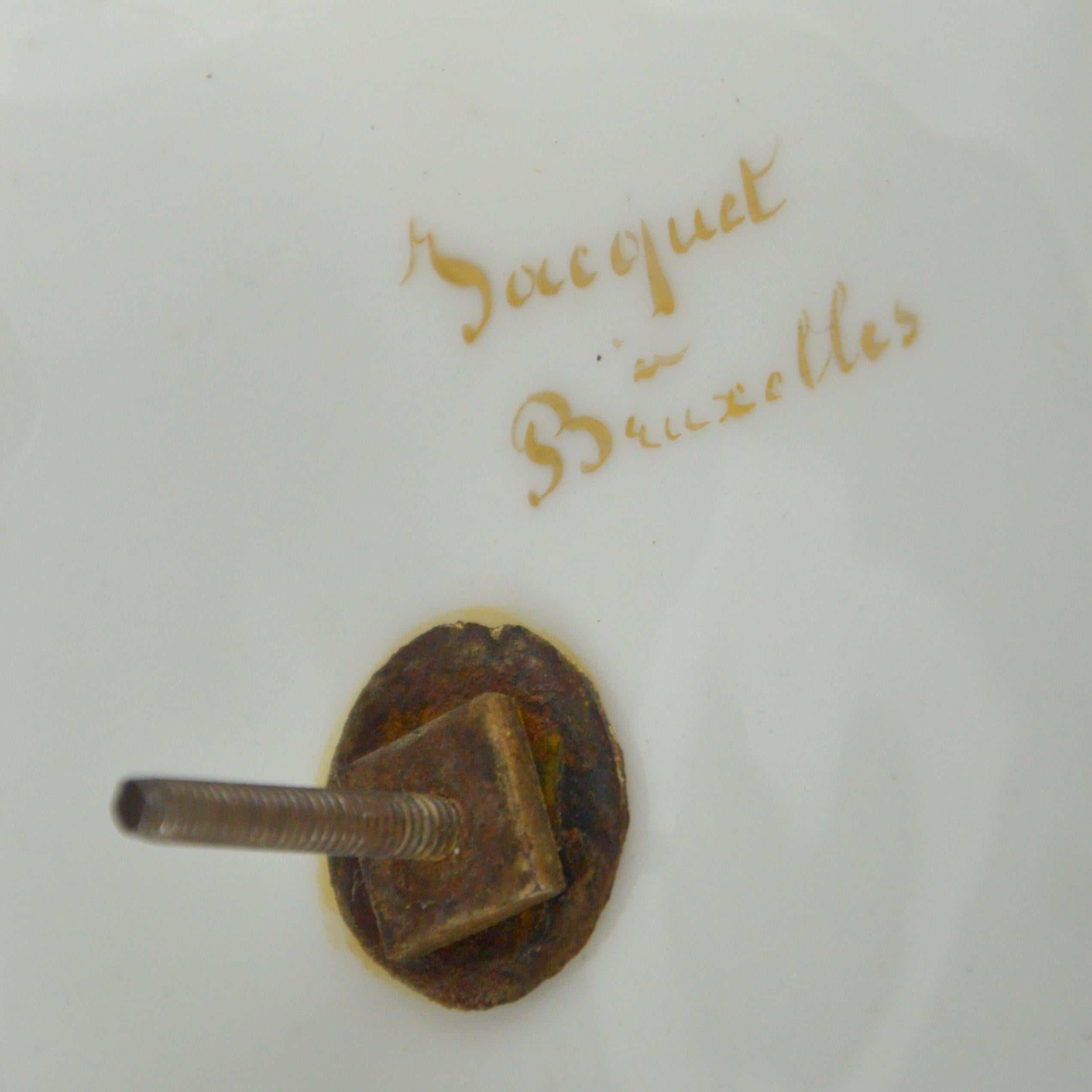 Large Old Brussels gilt porcelain vase by Maximilien Joseph Jacquet ...