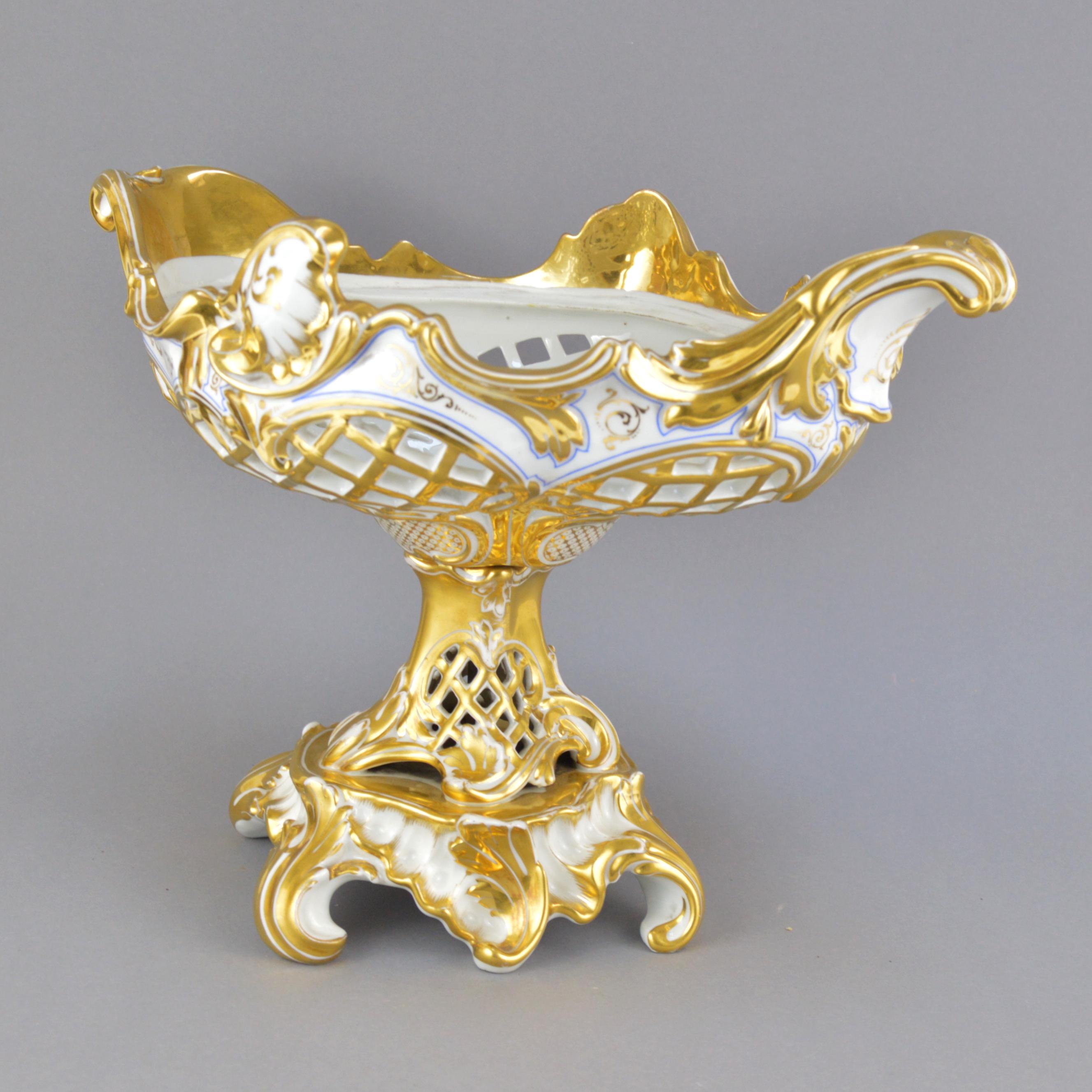 Large Old Brussels gilt porcelain vase by Maximilien Joseph Jacquet ...