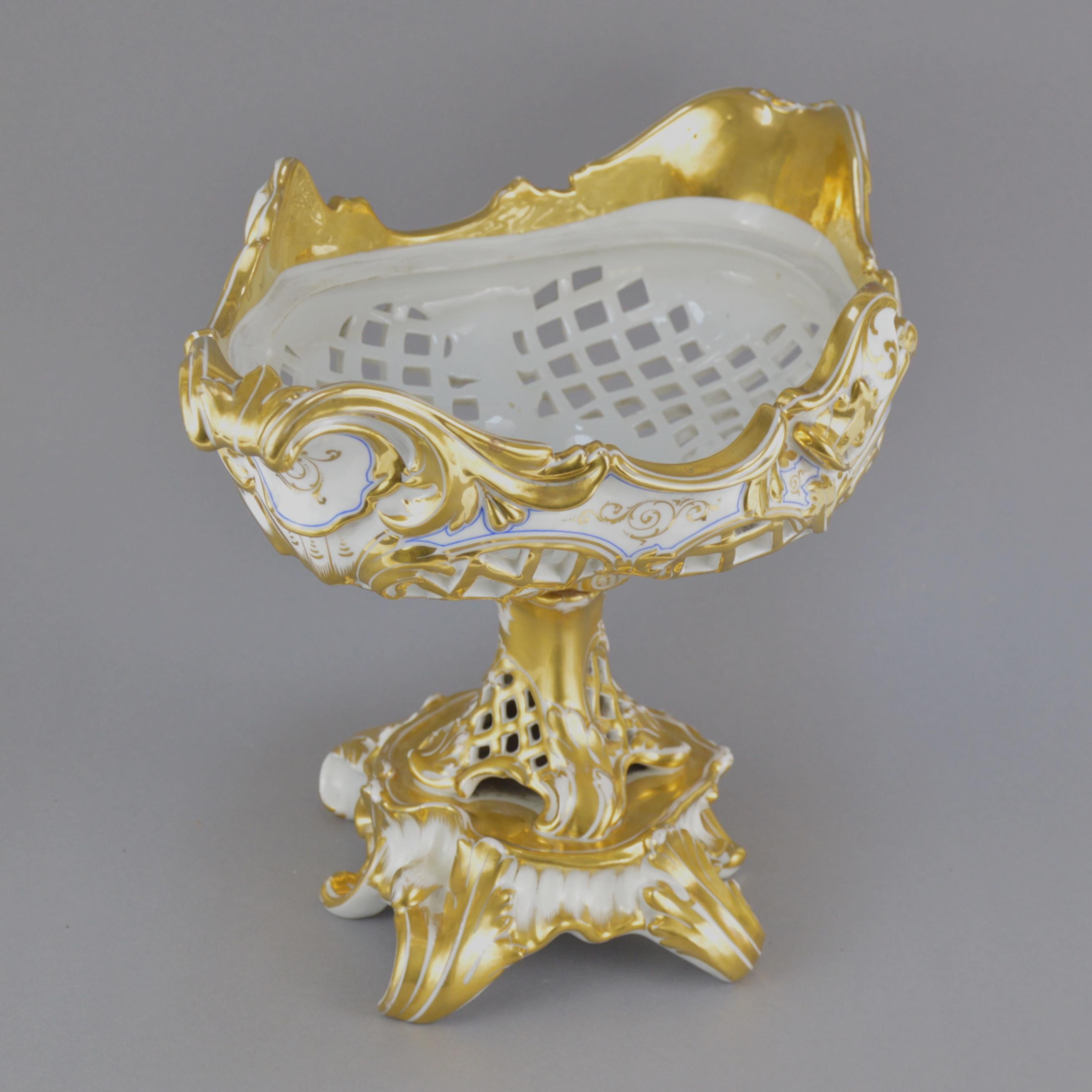 Large Old Brussels gilt porcelain vase by Maximilien Joseph Jacquet ...