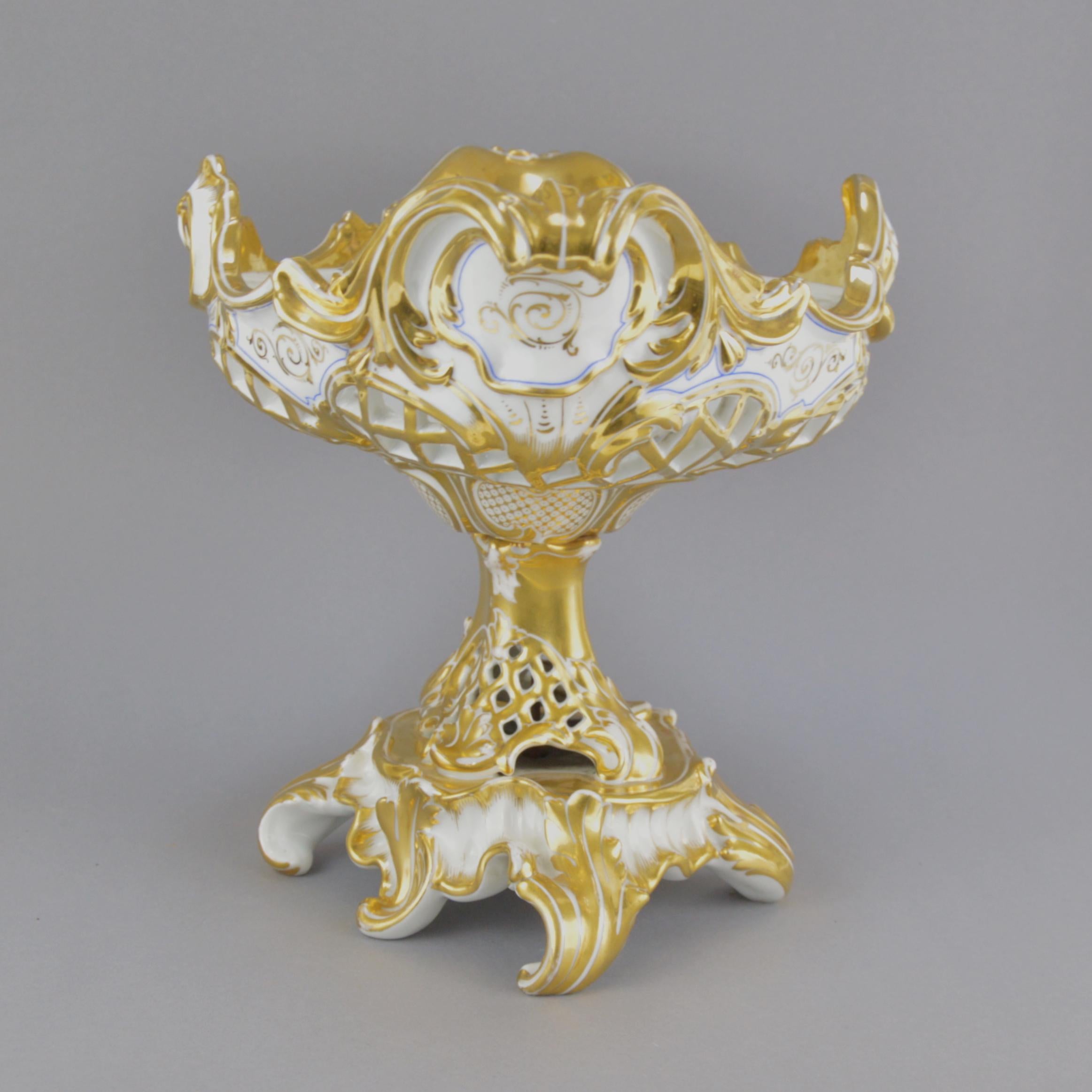 Large Old Brussels gilt porcelain vase by Maximilien Joseph Jacquet ...