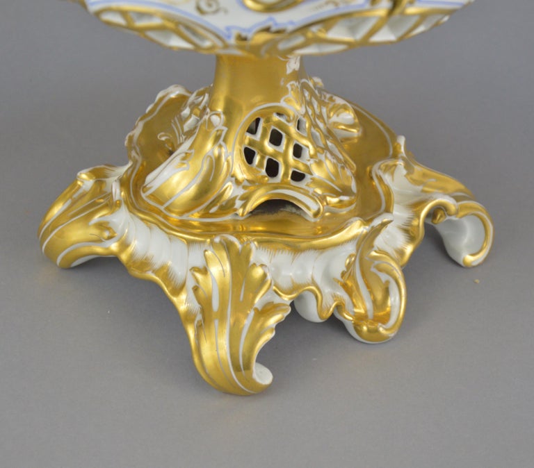 Large Old Brussels gilt porcelain vase by Maximilien Joseph Jacquet ...